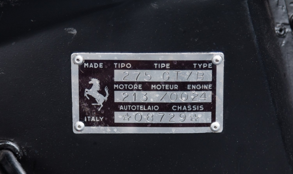 1966 FERRARI 275 GTB Long nose Torque Tube